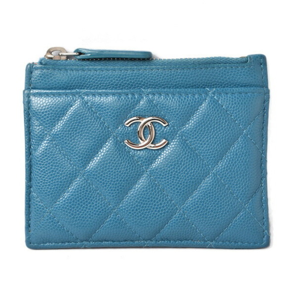 CHANEL | Accessories | Chanel Coin Case Card A845 Matelasse Caviar Skin ...